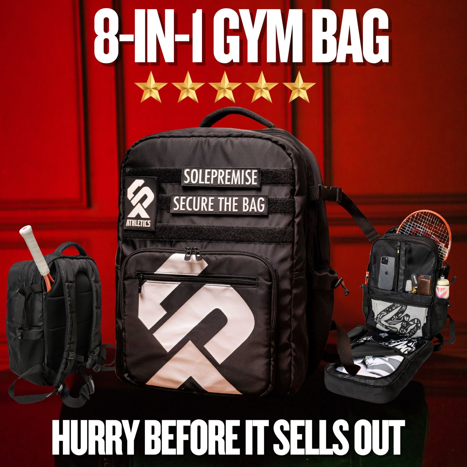 Gym Backpack - Organized Rucksack Bag
