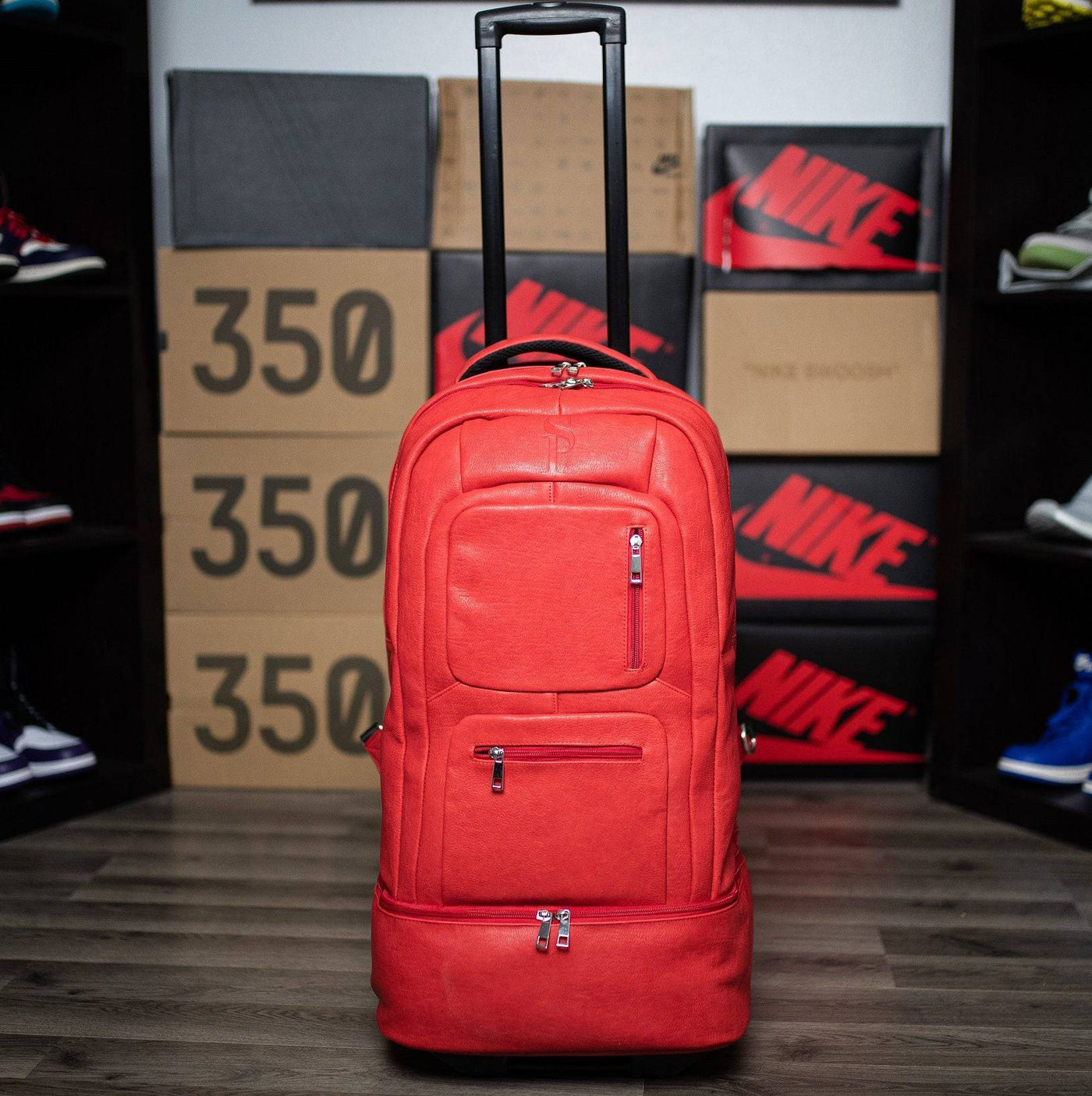 Red Tumbled Leather Roller Bag (Only 100 Made)