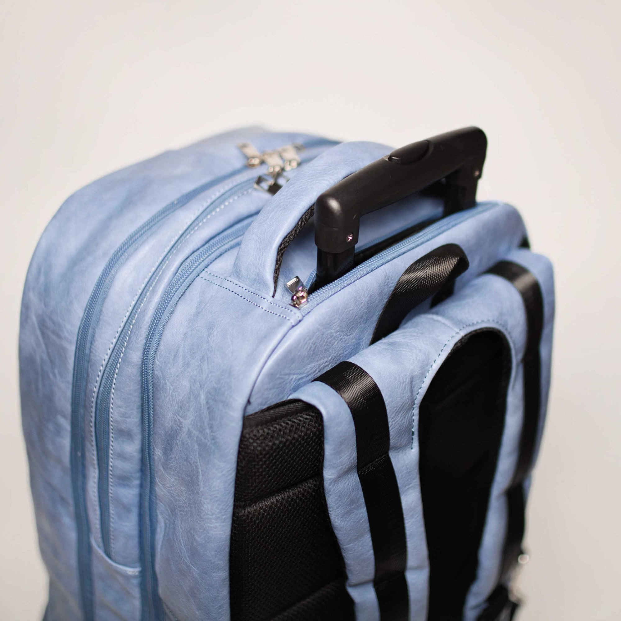 Baby Blue Tumbled Leather Roller Bag (Only 200 Made) | Sole Premise